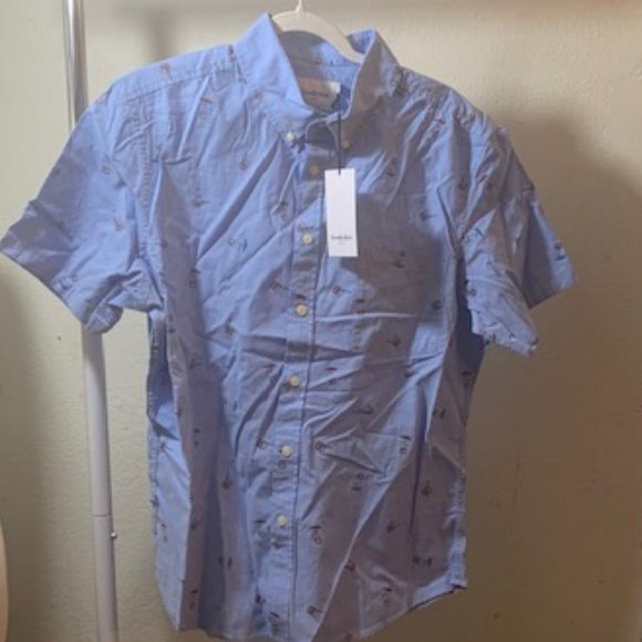 Goodfellow & Co | Shirts | Goodfellow Mens Spring Blue Full Button ...